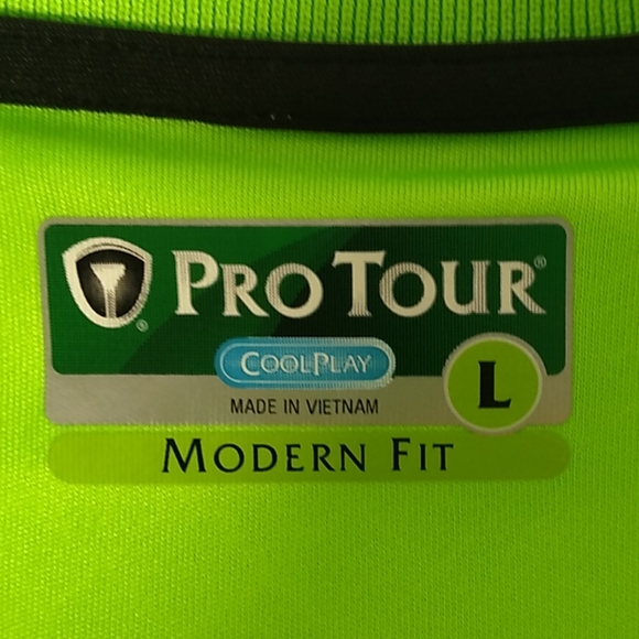 Pro Tour | Shirts | Mens Neon Green Diamond Pattern Gold Shirt | Poshmark